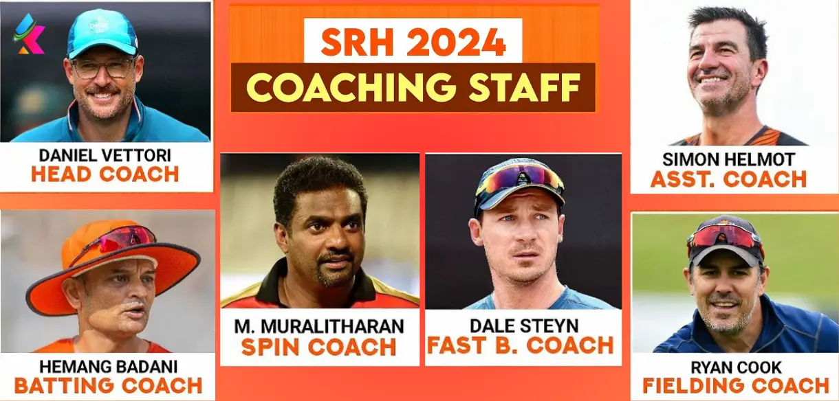 Sunrisers Hyderabad Head Coach, SRH Coaching & Support Staff for IPL 2025