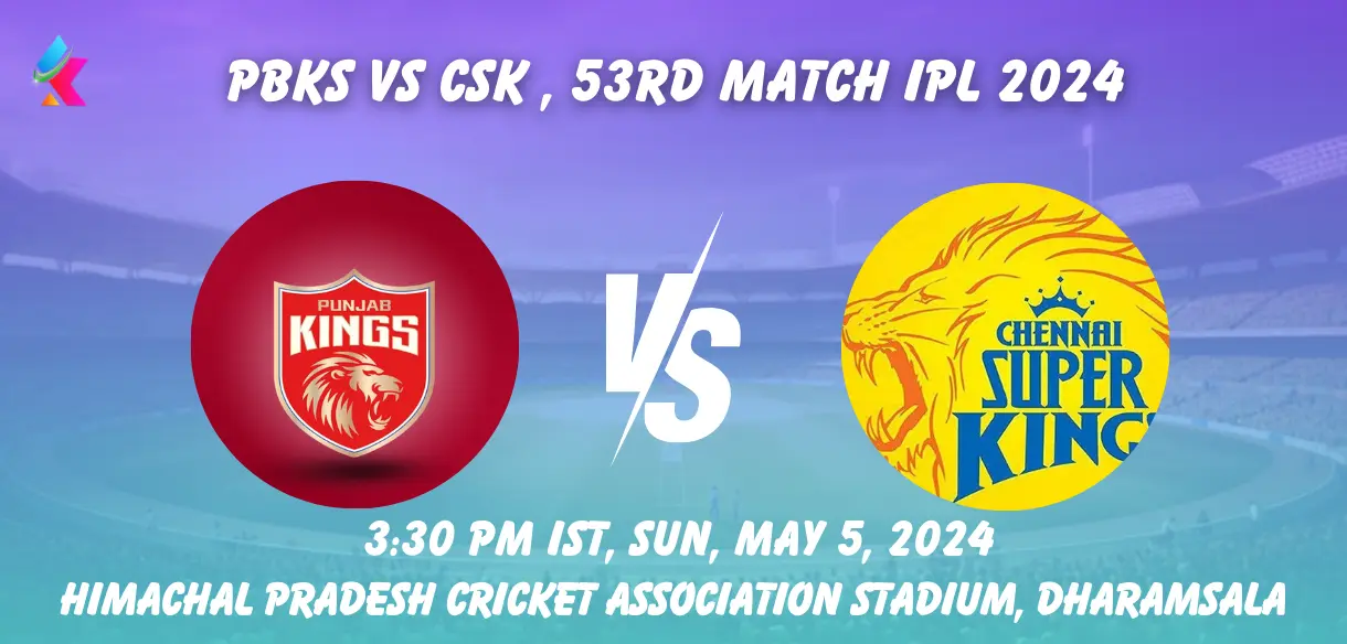 PBKS vs CSK Head to Head Records at HPCA Stadium, Dharamshala - Match 53 IPL 2024