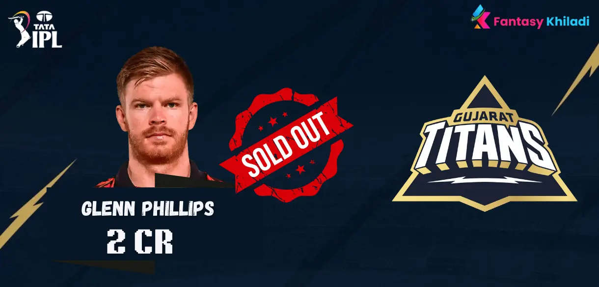 Glenn Phillips IPL 2026 Team, Price, Salary, Wickets, Career Stats
