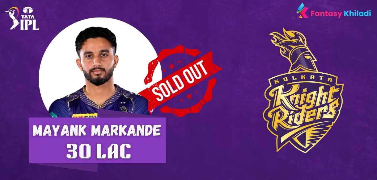 Mayank Markande IPL 2026 Team, Price, Salary, Career Stats and Records