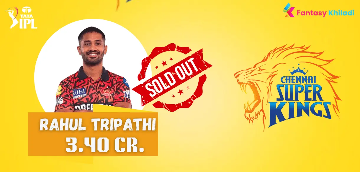 Rahul Tripathi IPL 2025 Team, Price, Salary, Career Stats