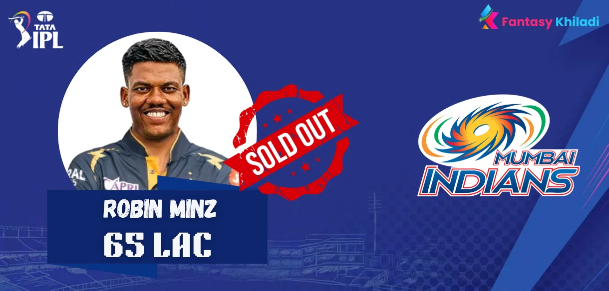 Robin Minz IPL 2026 Team, Price, Salary, Wickets, Career Stats ...