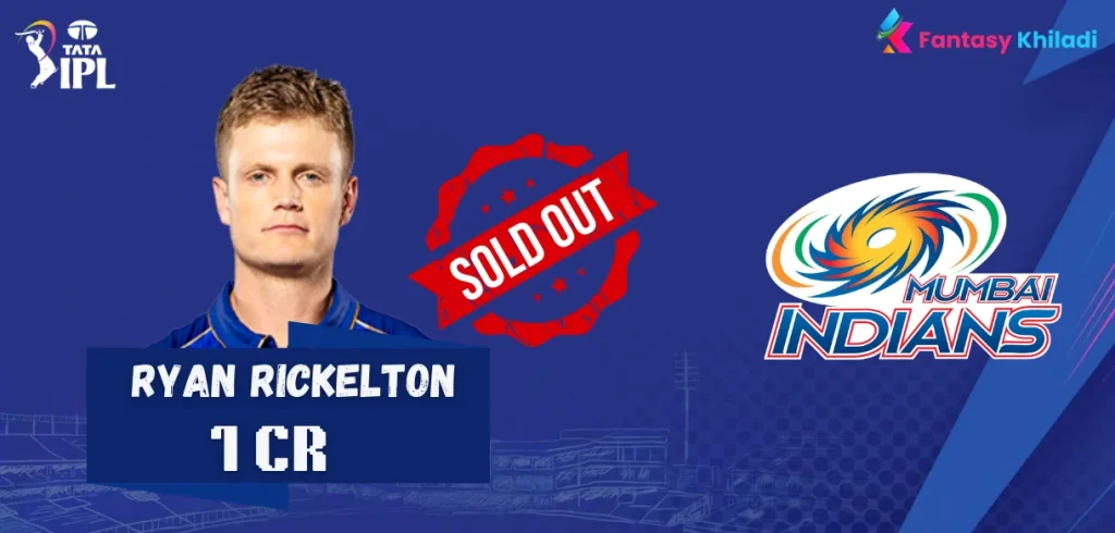 Ryan Rickelton IPL 2025 Team, Price, Salary, Wickets, Career Stats & Records with Last 10 IPL ...