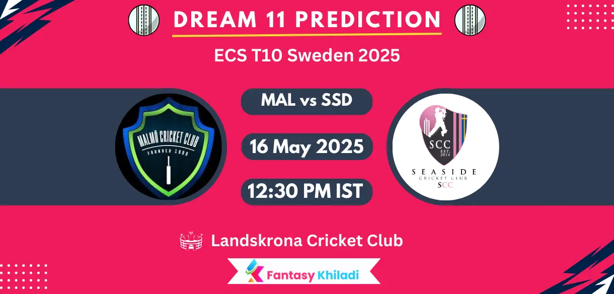 MAL vs SSD Dream11 Prediction, Player Stats: ECS T10 Sweden 2025 Match Eliminator Playing 11 ...