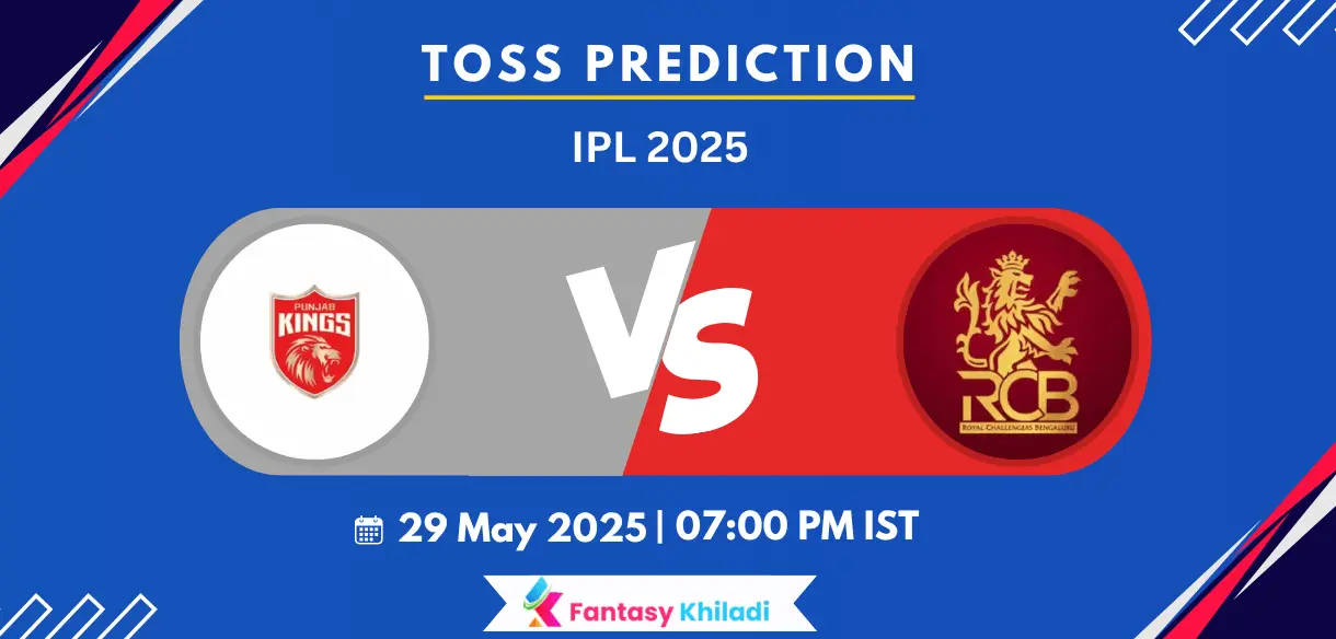 PBKS vs RCB Toss Prediction Today, Who Will Win Toss Today IPL Match Qualifier 1st 2025?