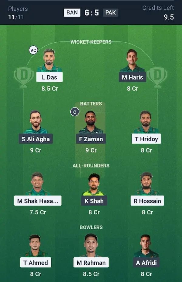 BAN vs PAK Dream11 Prediction, Player Stats: Match 2nd T20I Fantasy Cricket Tips, Playing XI ...