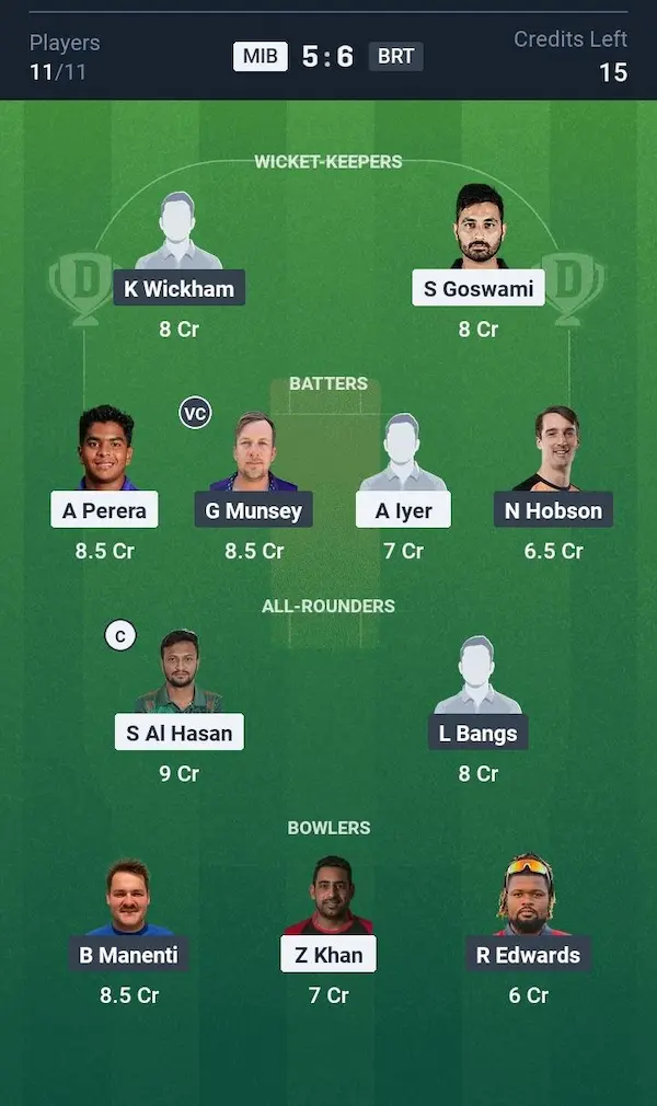MIB vs BRT Dream11 Prediction, Player Stats: Match 27th Fantasy Cricket ...