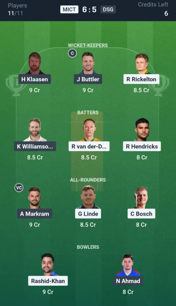 MICT vs DSG Dream11 Prediction Today Match 1, Player Stats, Playing XI ...