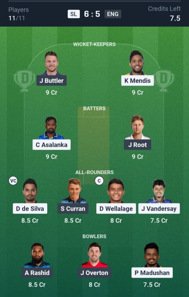 SL vs ENG Dream11 Prediction Today Match 2nd ODI, Player Stats, Playing ...