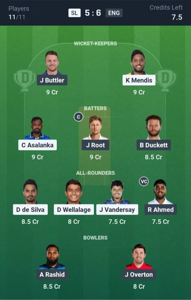 SL vs ENG Dream11 Prediction Today Match 3rd ODI, Player Stats, Playing ...